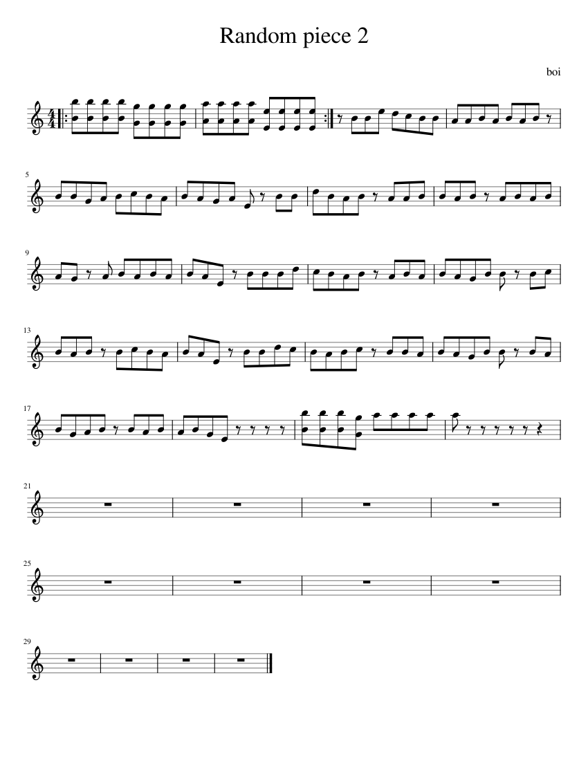 Random piece 2 Sheet music for Piano (Solo) Easy | Musescore.com