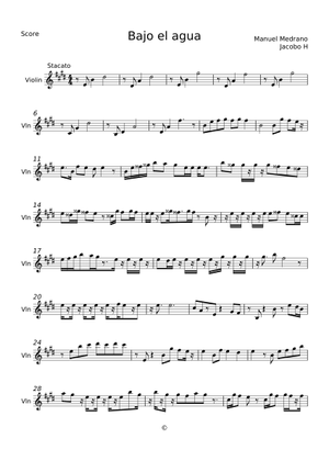 Play Official version of Bajo el agua Sheet Music by Manuel Medrano for ...