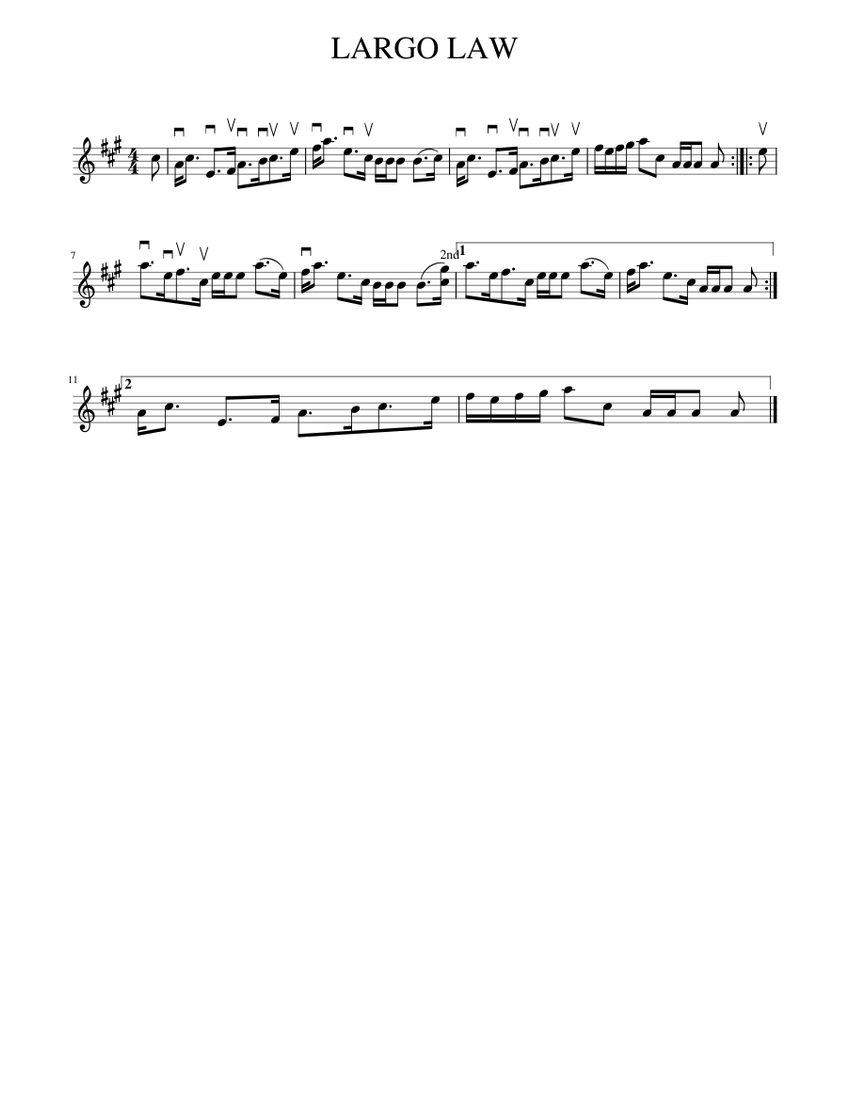 LARGO LAW Sheet music for Piano (Solo) | Musescore.com