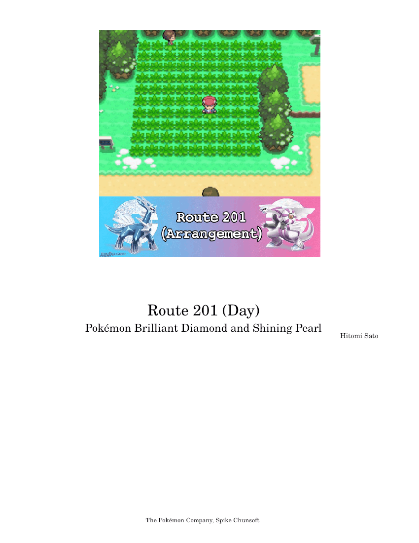 Route 201 (Pokémon Brilliant Diamond and Shining Pearl – Hitomi Sato ...