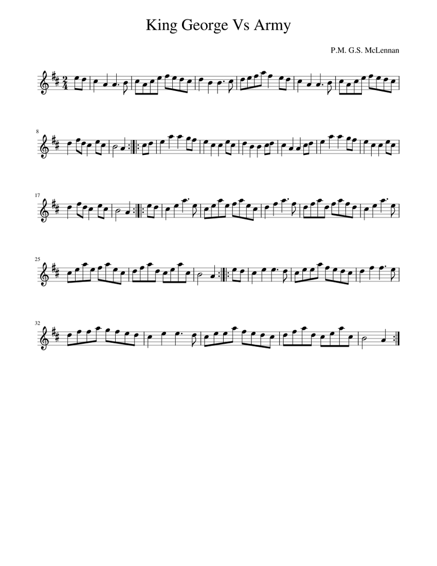 King George Vs Army Sheet music for Piano (Solo) | Musescore.com