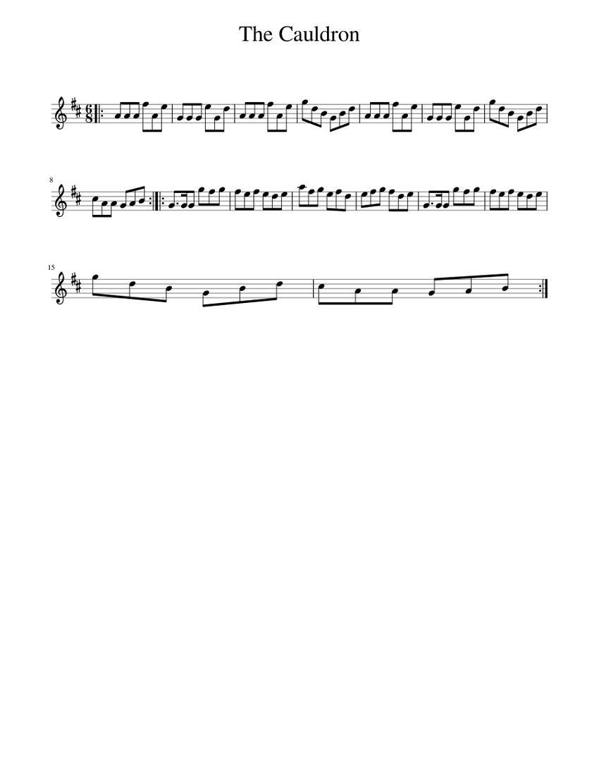 The Cauldron Sheet Music for Piano (Solo) Easy | MuseScore.com