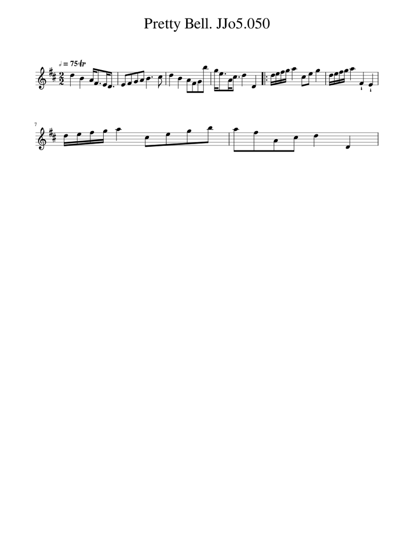 Pretty Bell. JJo5.050 Sheet music for Piano (Solo) Easy | Musescore.com