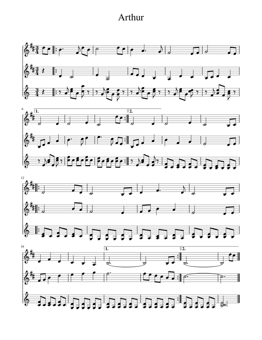 Arthur - piano tutorial