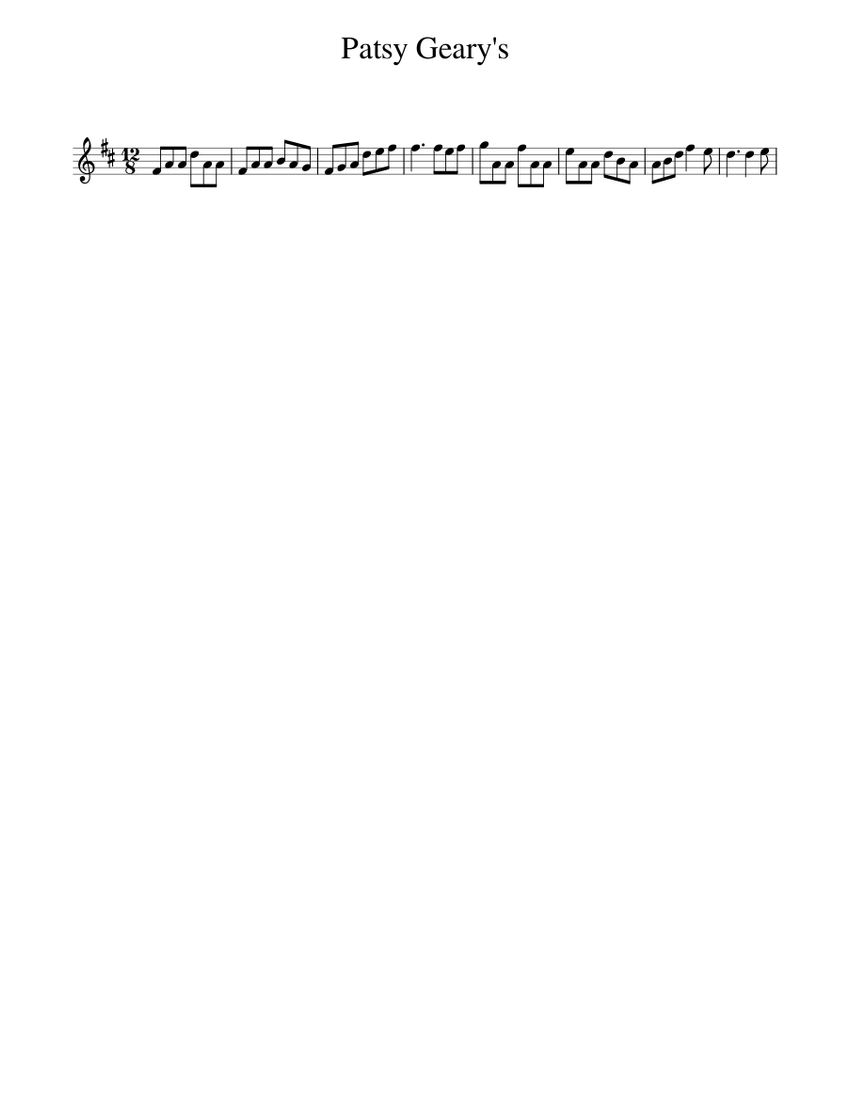 Patsy Geary's Sheet music for Piano (Solo) Easy | Musescore.com