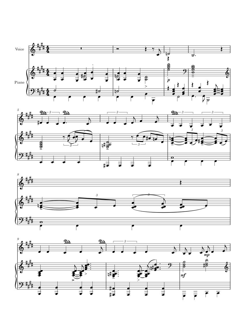 88627ed330dccbdfcd162ceb814764261a0a0a96 Sheet music for Piano, Vocals ...