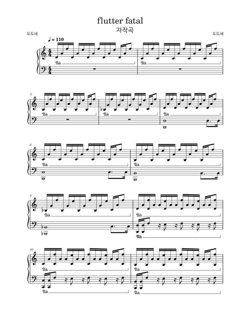 flutter_fatal Sheet music for Piano (Solo) | Musescore.com