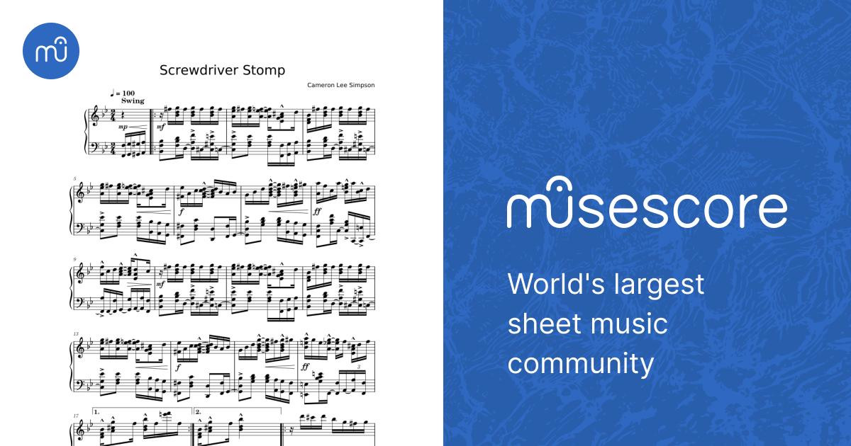 Screwdriver Stomp Sheet music for Piano (Solo) | Musescore.com