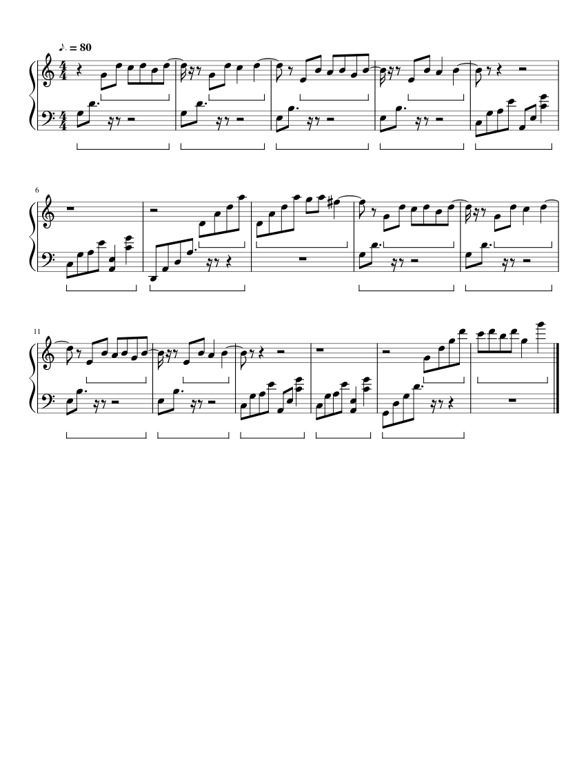Dream Echoes - my arrangement Sheet Music for Piano (Solo) Easy | MuseScore.com