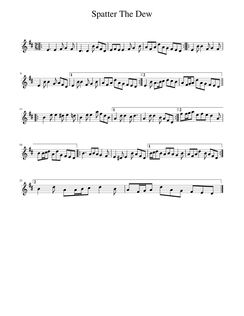 Spatter The Dew Sheet music for Piano (Solo) | Musescore.com