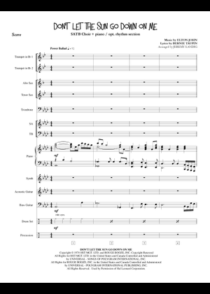 Play Official version of Don't Let the Sun Go Down on Me Sheet Music by ...