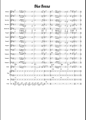 Bossa Azul, Partitura Principal, Eb Alto