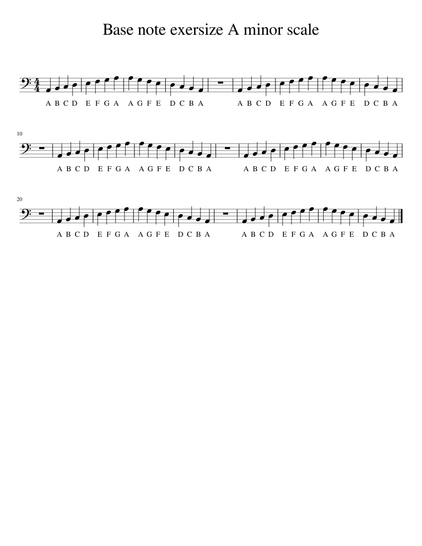 Base note exercise Sheet music for Piano (Solo) Easy | Musescore.com