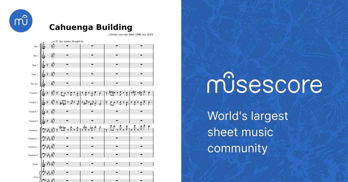 Cahuenga Building Sheet Music for Piano, Trombone, Saxophone alto ...