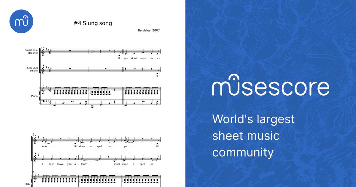 SLUG SONG - Bardsley Sheet music for Piano, Synthesizer (Mixed Trio ...