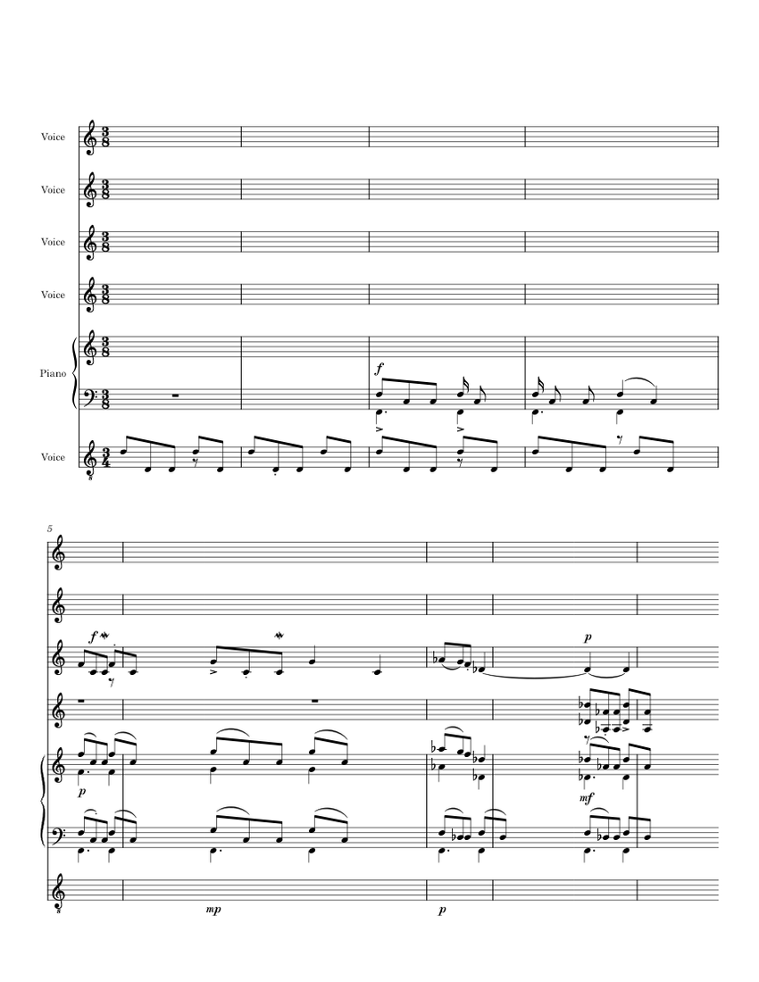 Gloria Tibi (Mass) – Leonard Bernstein Sheet Music for Piano, Vocals (SATB) | MuseScore.com