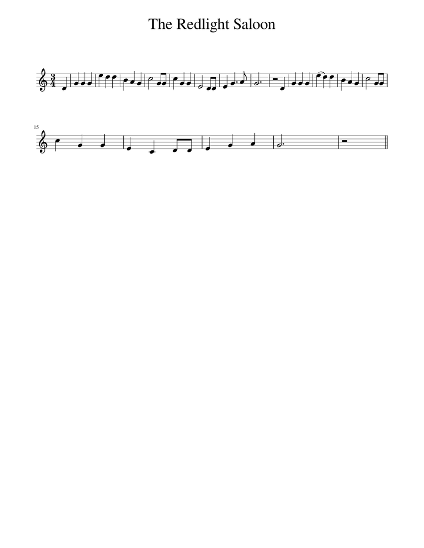 The Redlight Saloon Sheet music for Piano (Solo) Easy | Musescore.com