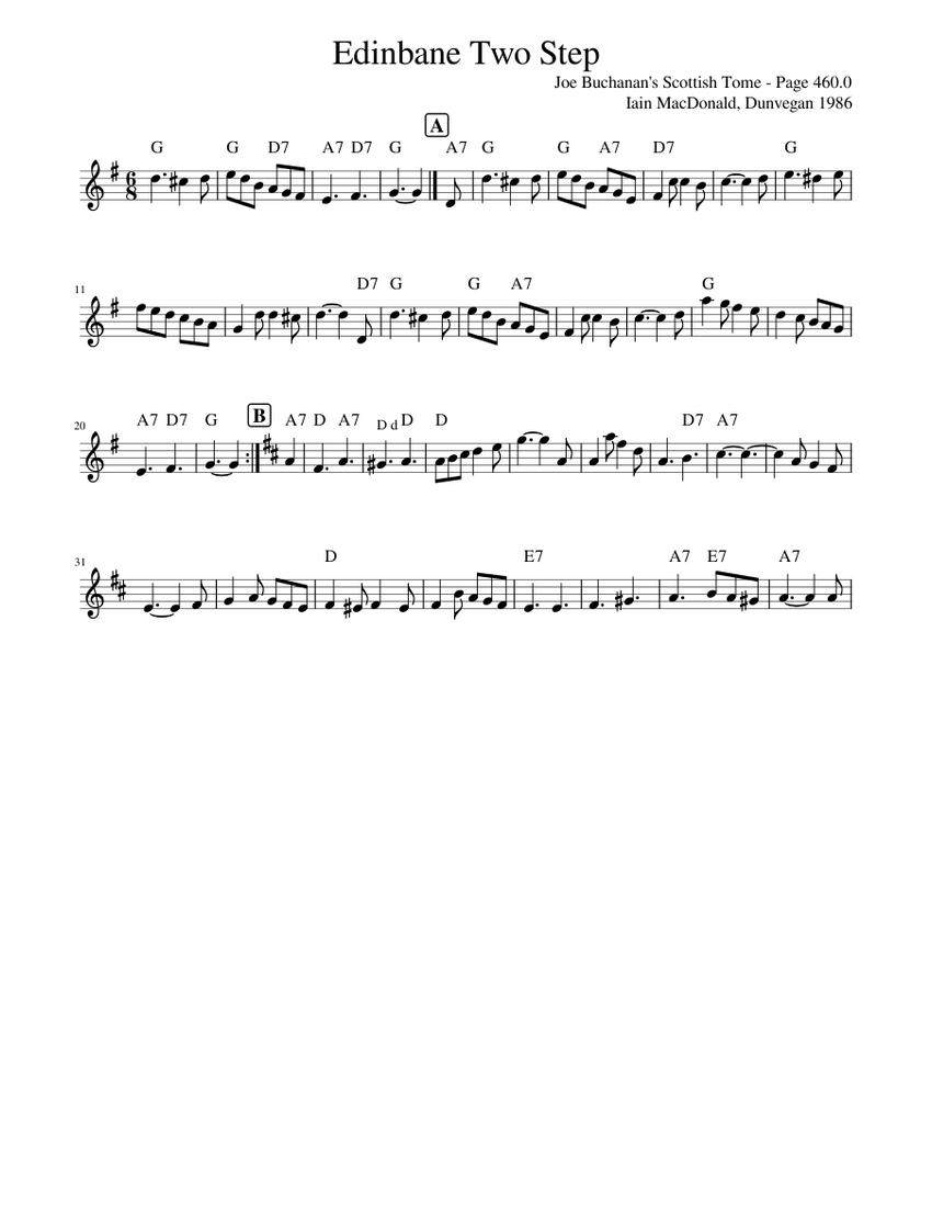 Edinbane Two Step Sheet music for Piano (Solo) Easy | Musescore.com