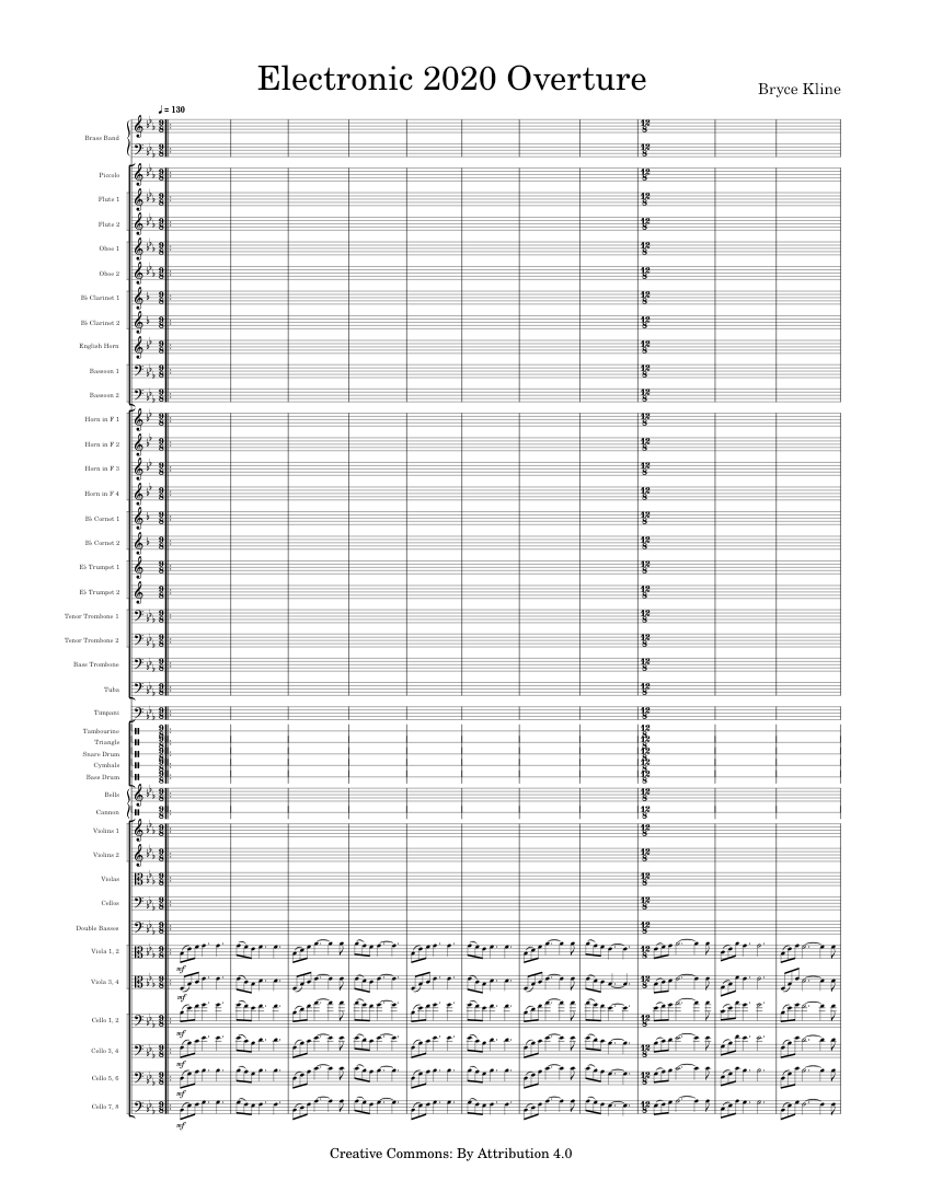 Electronic 2020 Overture Sheet music for Cornet, Tuba, Trombone tenor ...