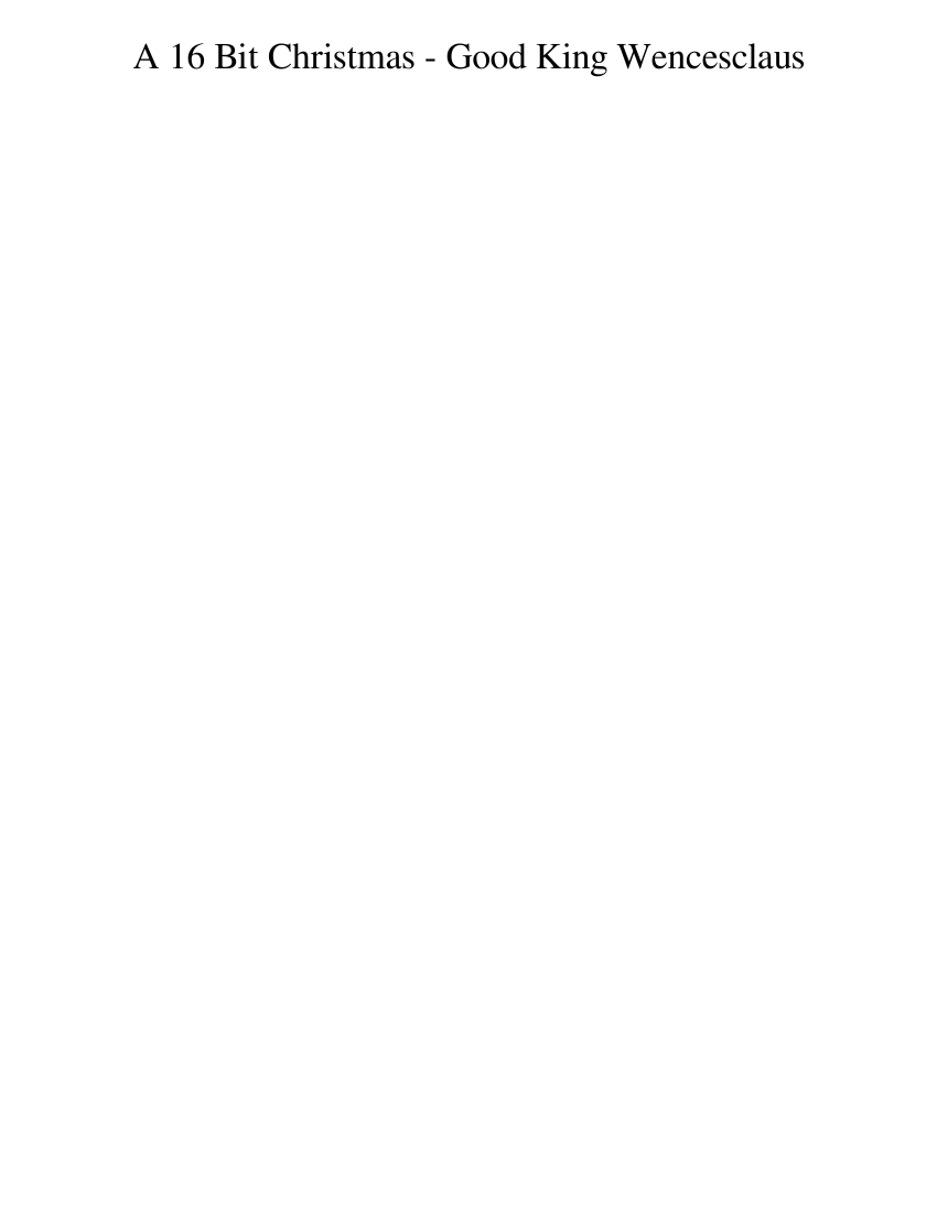 A 16-Bit Christmas - Good King Wenceslaus Sheet music for Piano ...