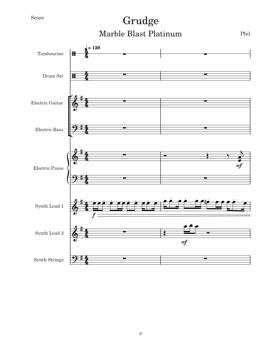 Grudge (PlatinumQuest) - Transcribed Score Sheet music for Piano ...