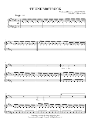 Thunderstruck – AC/DC Thunderstruck by AC DC Intro - Tablature Sheet ...