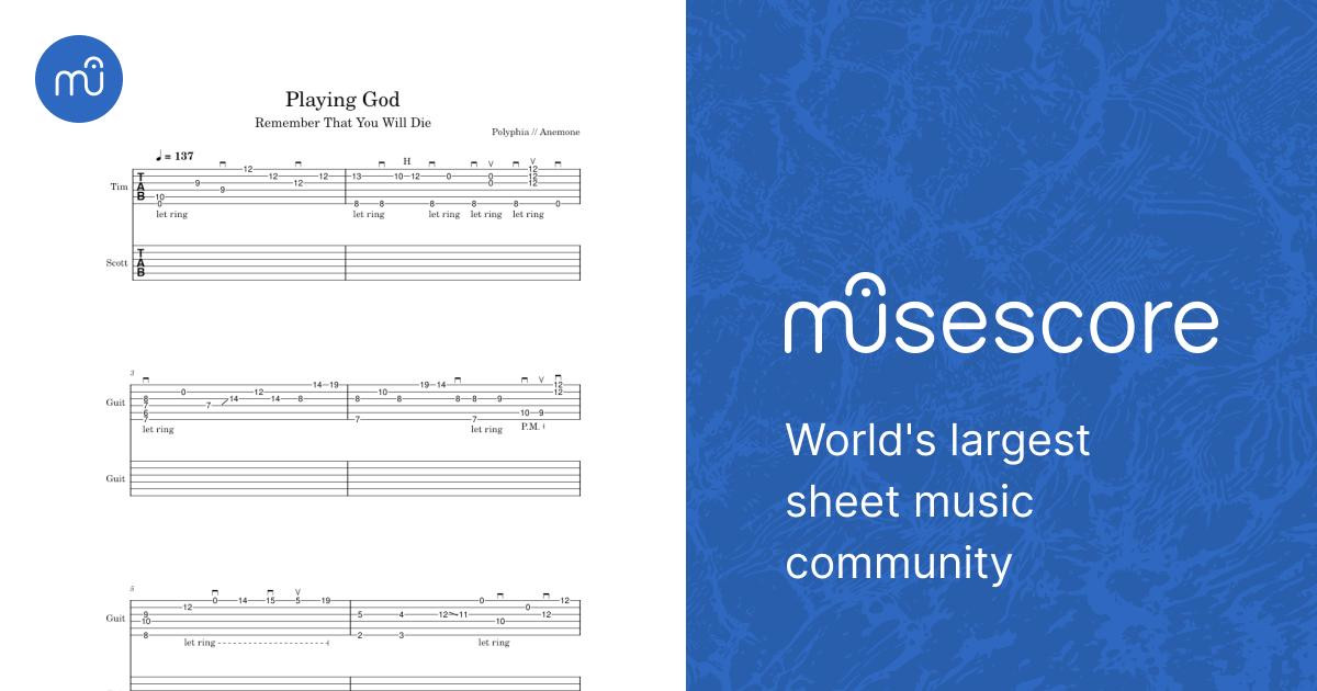 Playing God – Polyphia Sheet Music and Tab for Guitar (String Duet ...