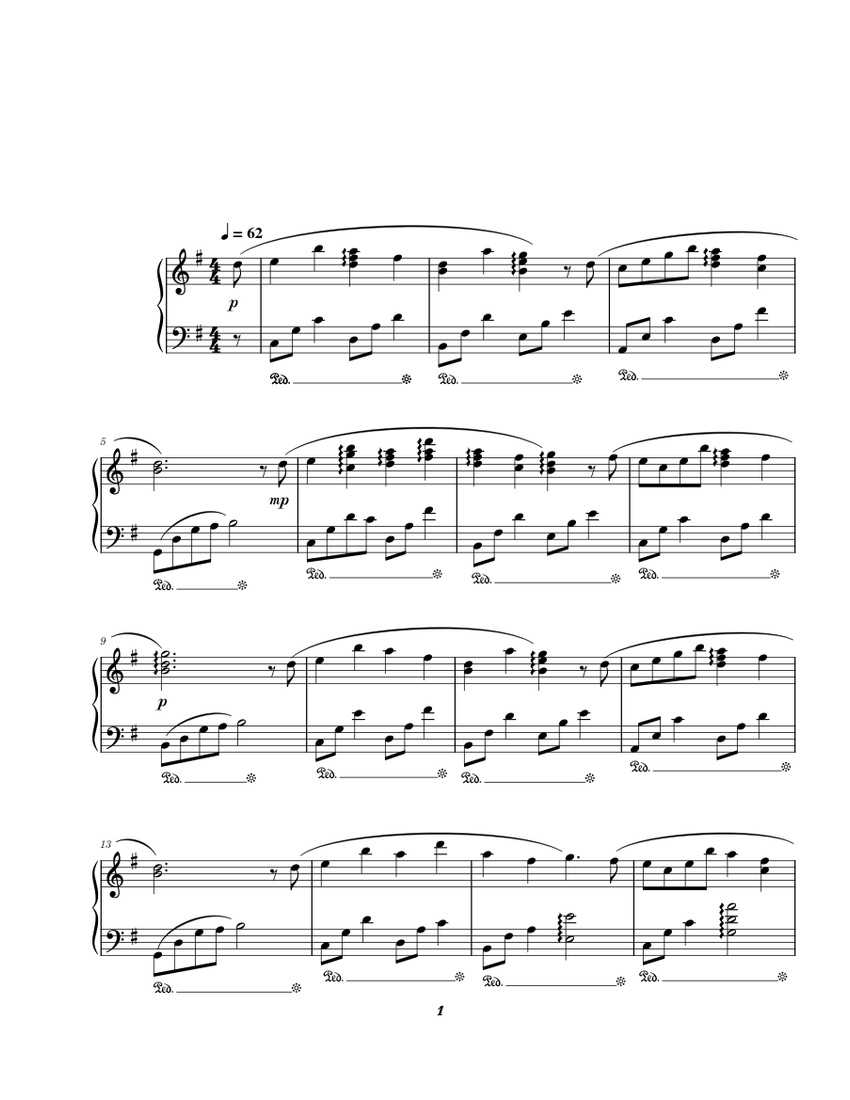 If I were a Bird - Hitomi Kuroishi Sheet Music for Piano (Solo) easy ...