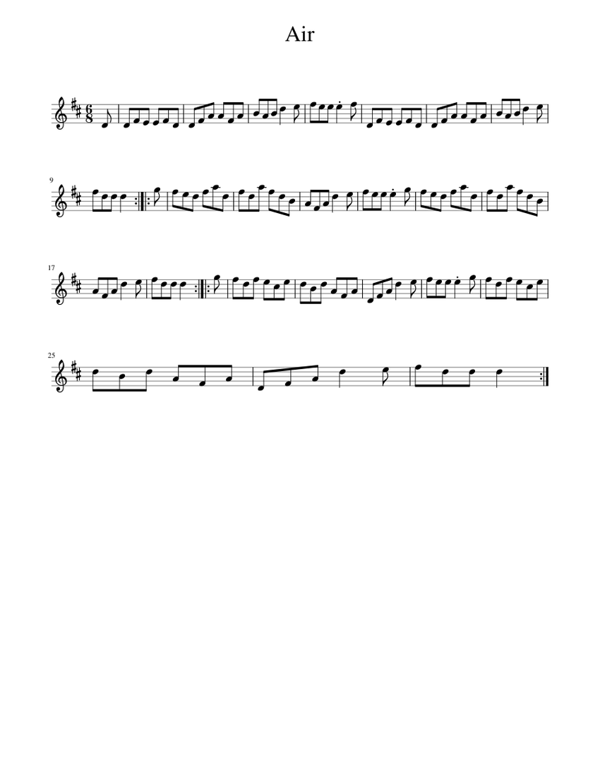 Air Sheet music for Piano (Solo) | Musescore.com