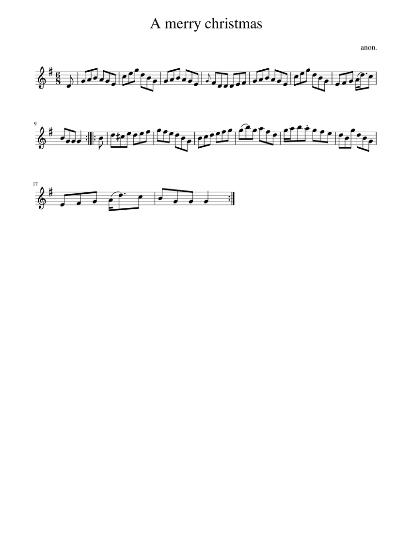 A merry christmas Sheet music for Piano (Solo) Easy | Musescore.com