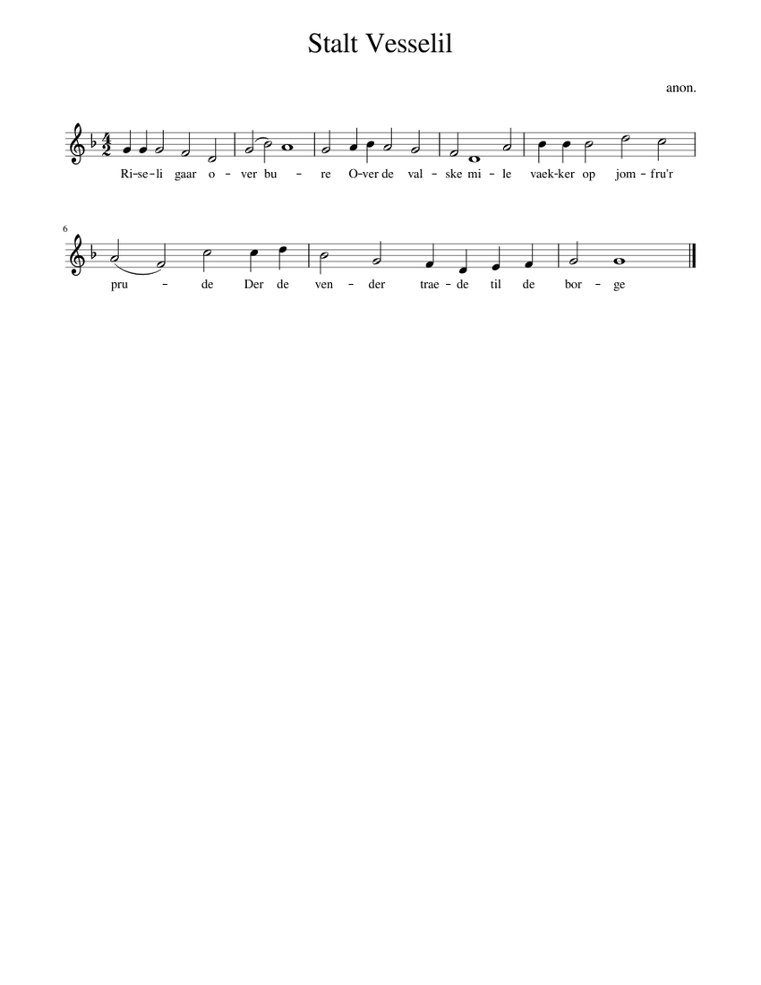 Stalt Vesselil Sheet music for Piano (Solo) Easy | Musescore.com