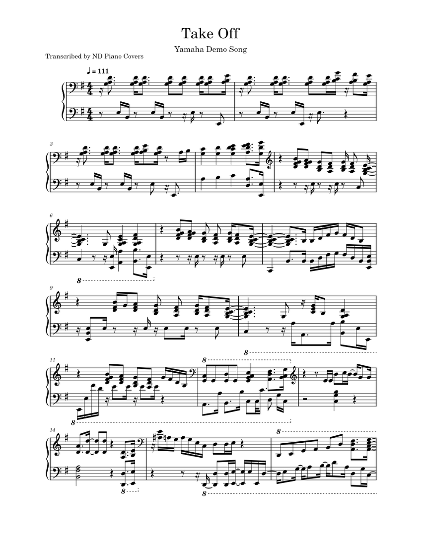 Take_Off Sheet Music for Piano (Solo) | MuseScore.com