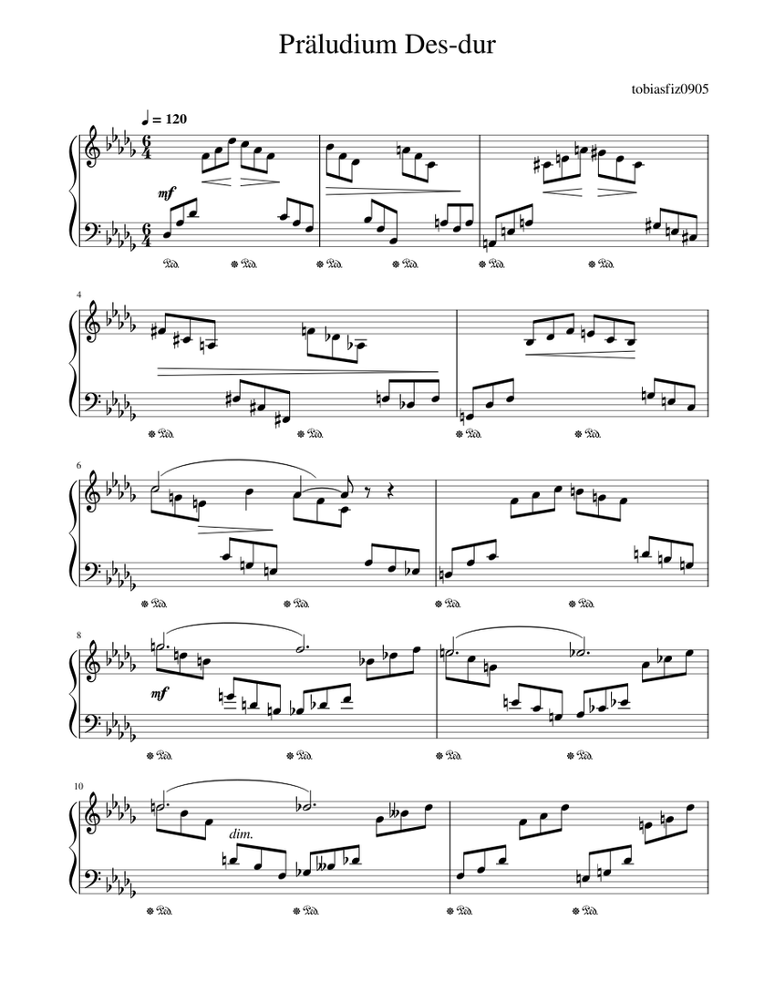 Präludium d-moll aus Sechs kleine Präludien BWV 935 – Johann Sebastian ...