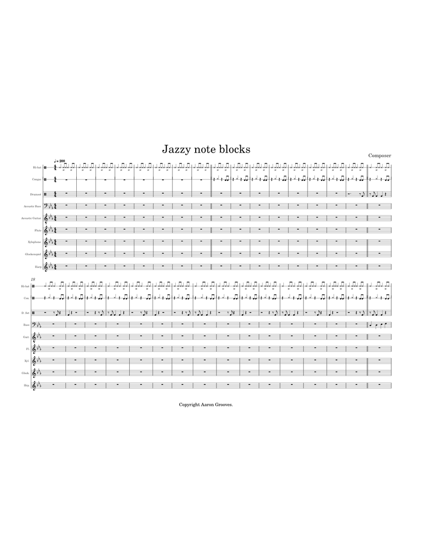 Jazzy Note Blocks – Aaron Grooves from AvM shorts 5 by Alan Becker ...