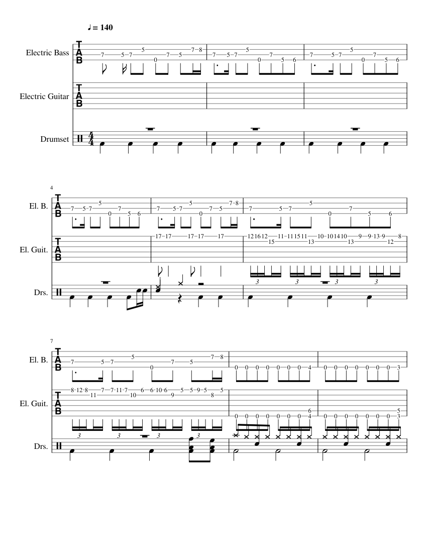 Peace Sells Sheet music for Guitar, Bass guitar, Drum group (Mixed Trio ...