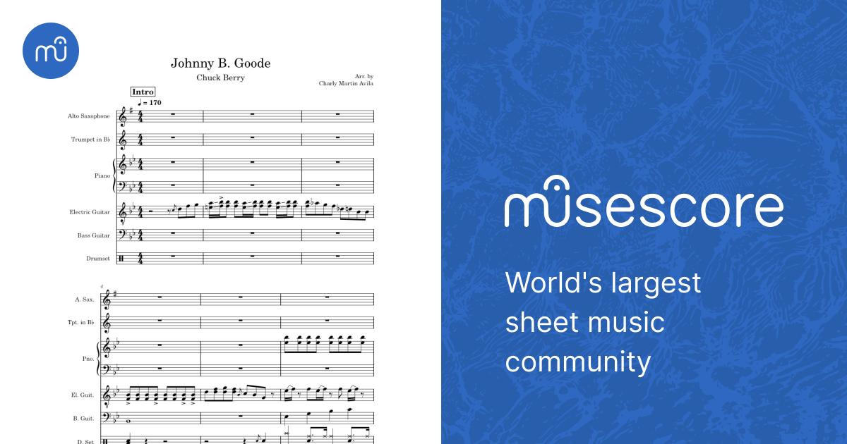 Chuck Berry - Johnny B. Goode Sheet music for Piano, Saxophone alto ...