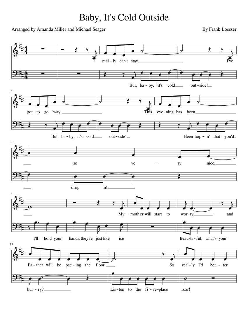 its cold outside chords