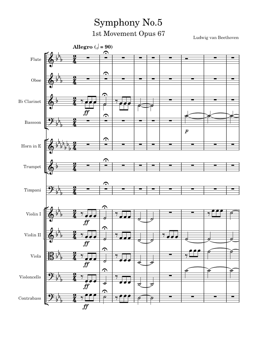 Symphony No.5 1st Movement violin solo (Ludwig van Beethoven) – Ludwig ...