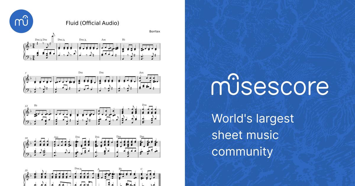 Fluid - Borrtex Sheet music for Piano (Solo) | Musescore.com