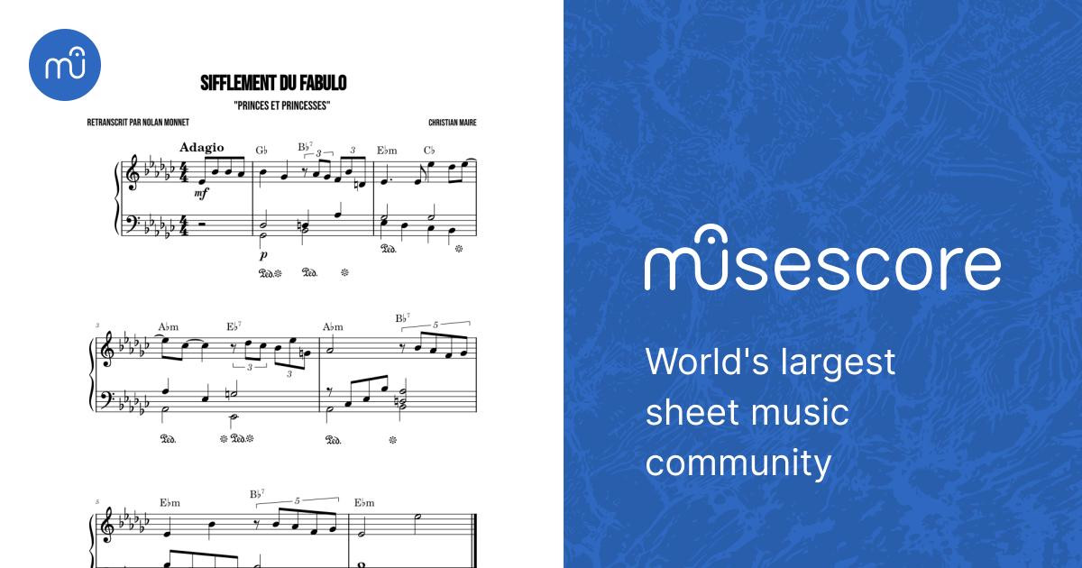 Sifflement du Fabulo Sheet Music for Piano (Solo) easy | MuseScore.com