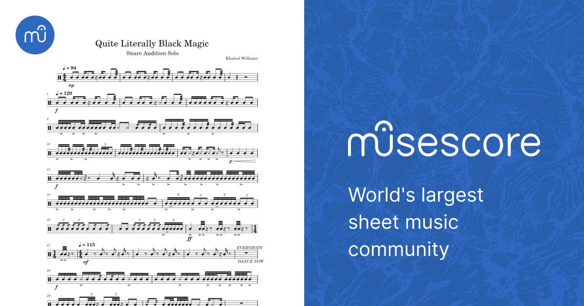 Quite Literally Black Magic Sheet Music for Trumpet other (Solo ...