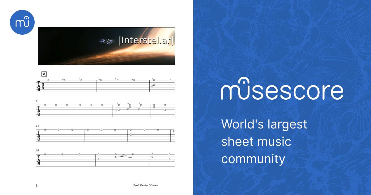 Interstellar – Hans Zimmer Sheet music for Guitar (Solo) | Musescore.com