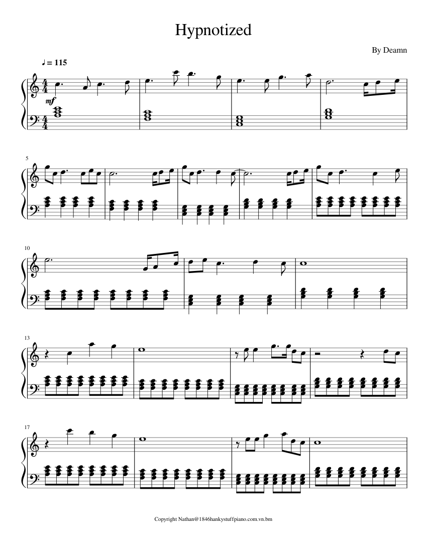 Hypnotized Sheet music for Piano (Solo) | Musescore.com