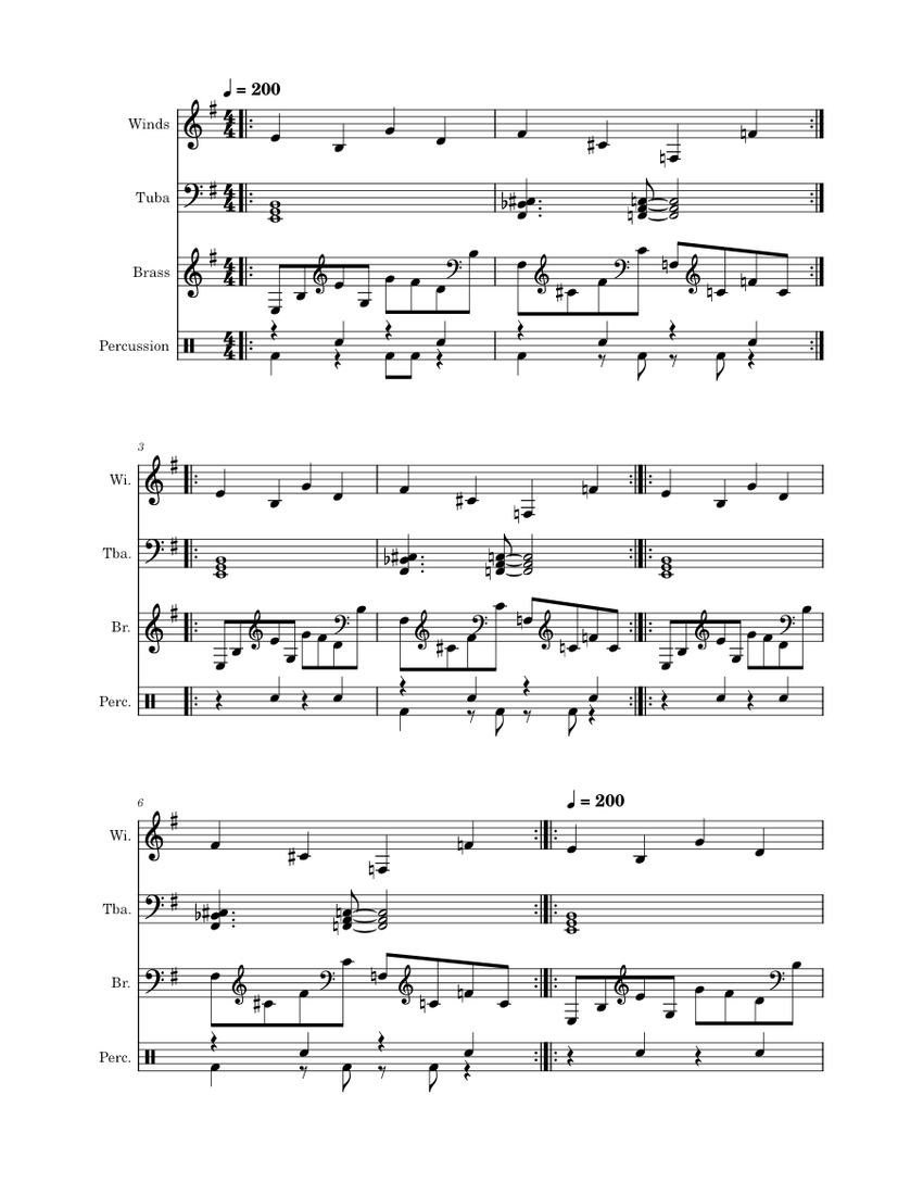 Sonic 3 final boss theme stands tune Sheet Music for Tuba, Drum group ...