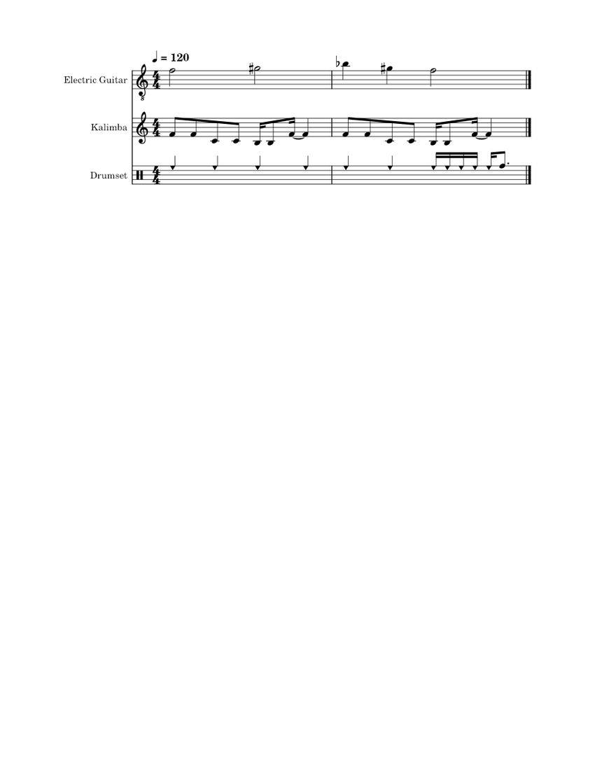 Baldi's Basics Intro Sheet Music for Guitar, Drum group, Kalimba (Mixed ...