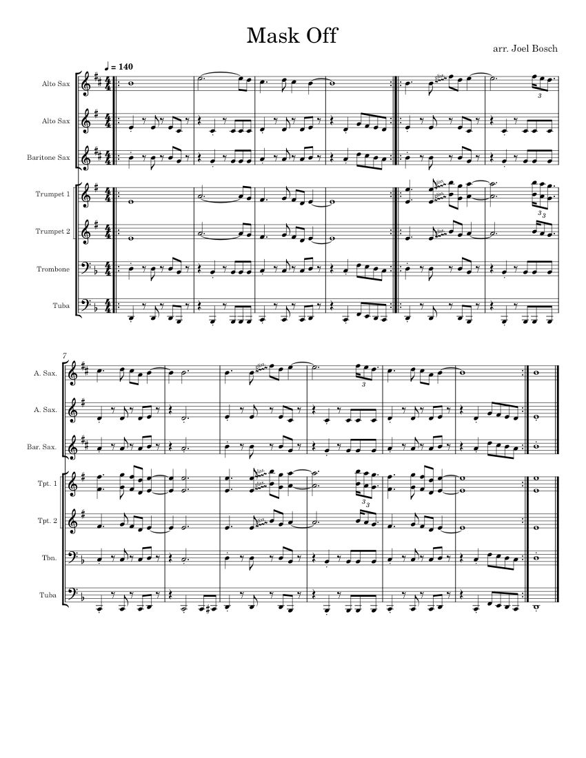 Mask off - piano tutorial