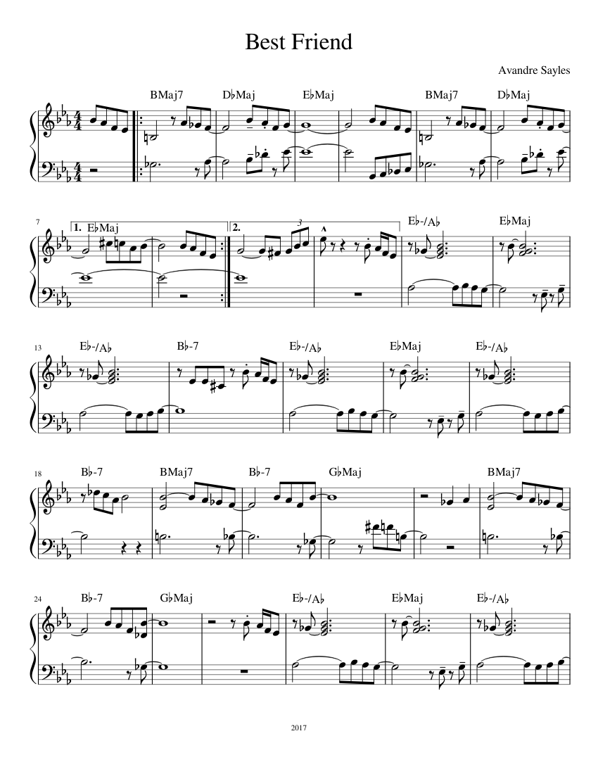 Best Friend Sheet music for Piano (Solo) | Musescore.com