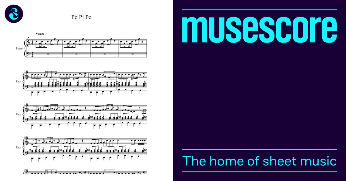 [Vocaloid] Po Pi Po Sheet Music for Piano (Solo) | MuseScore.com
