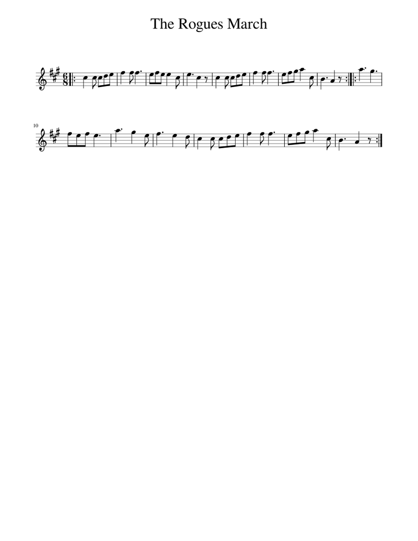 The Rogues March Sheet music for Piano (Solo) Easy | Musescore.com