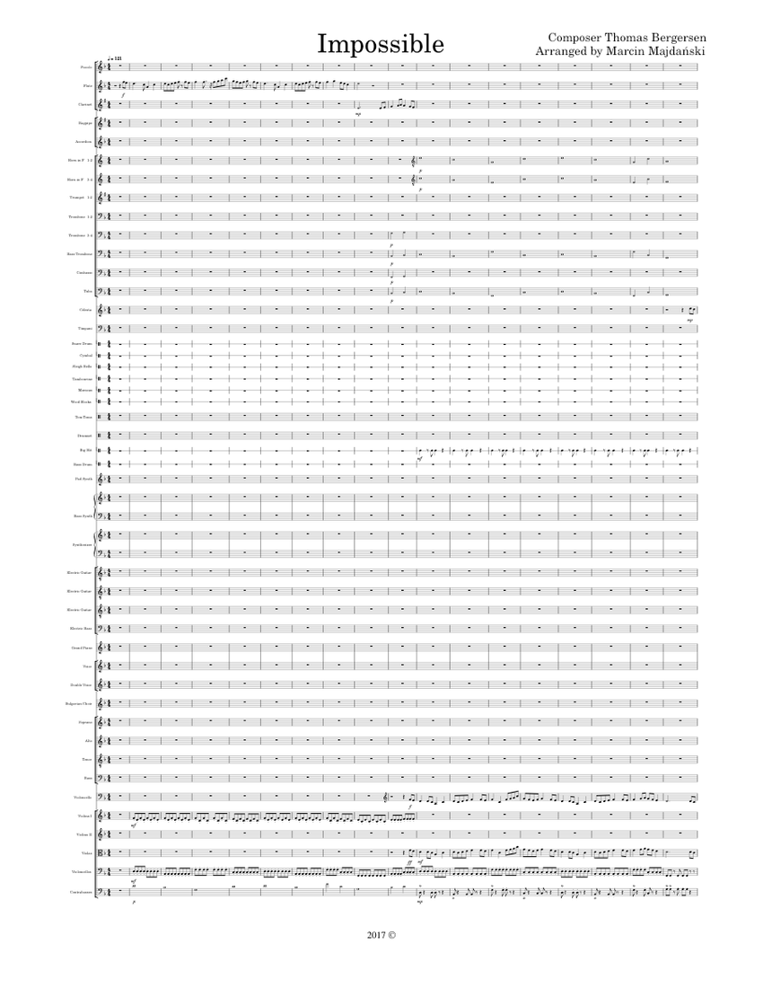 Impossible – Thomas Bergersen Sheet Music for Piano, Trombone, Soprano ...